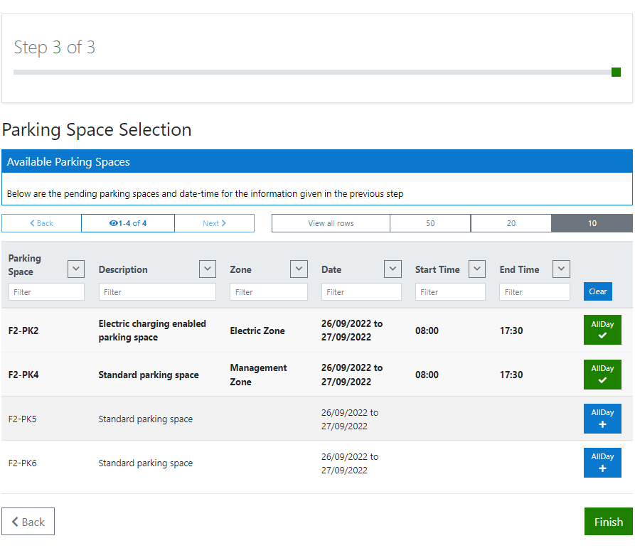 Book Multiple Parking Spaces