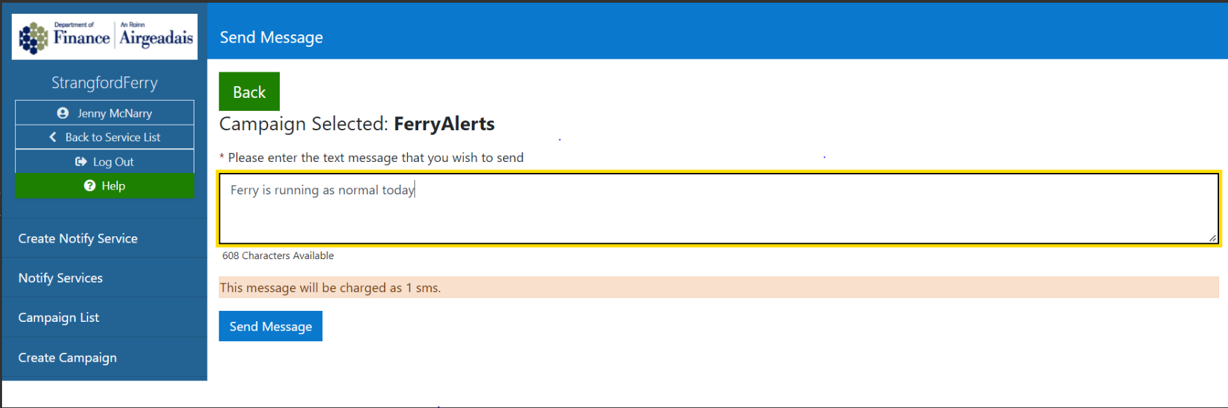 Notify Service User UserGuide