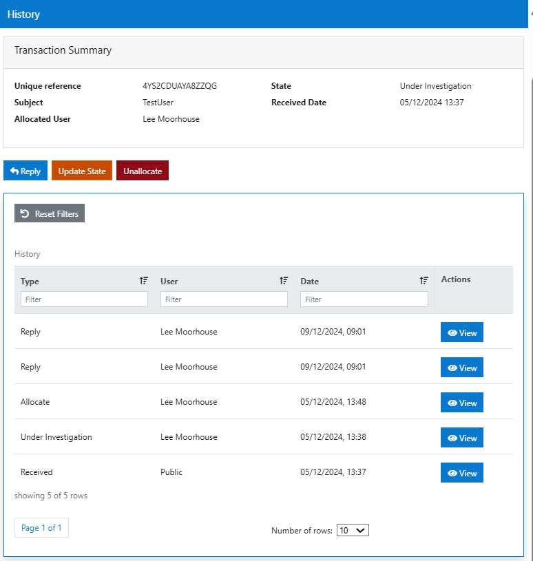 Processing Transactions