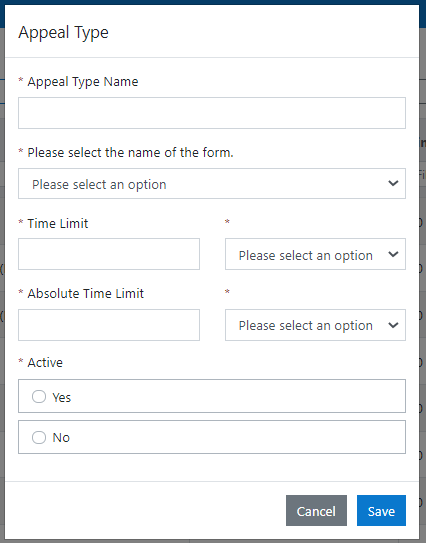Appeal Types